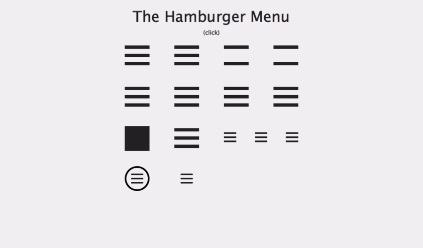 Mobile Navigation Menu Examples I DevTeam.Space